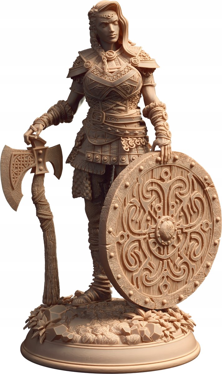 Freya the Feared wojowniczka Figurka 12k + Podstawa do DND D&D druk 3D ...