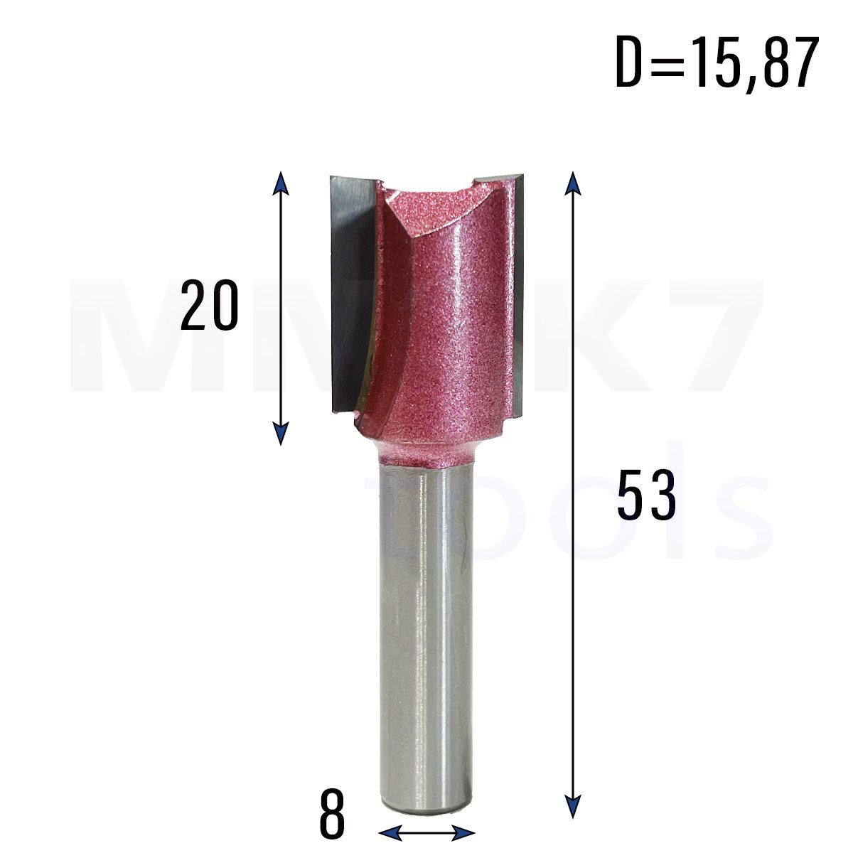 Frez do drewna prosty CNC F2 8*15,87*20*53 (HUHAO) - Inna marka | Sklep ...