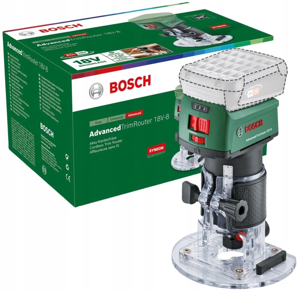 Frezarka akumulatorowa Bosch AdvancedTrimRouter 18V-8 Tuleje zaciskowe ...