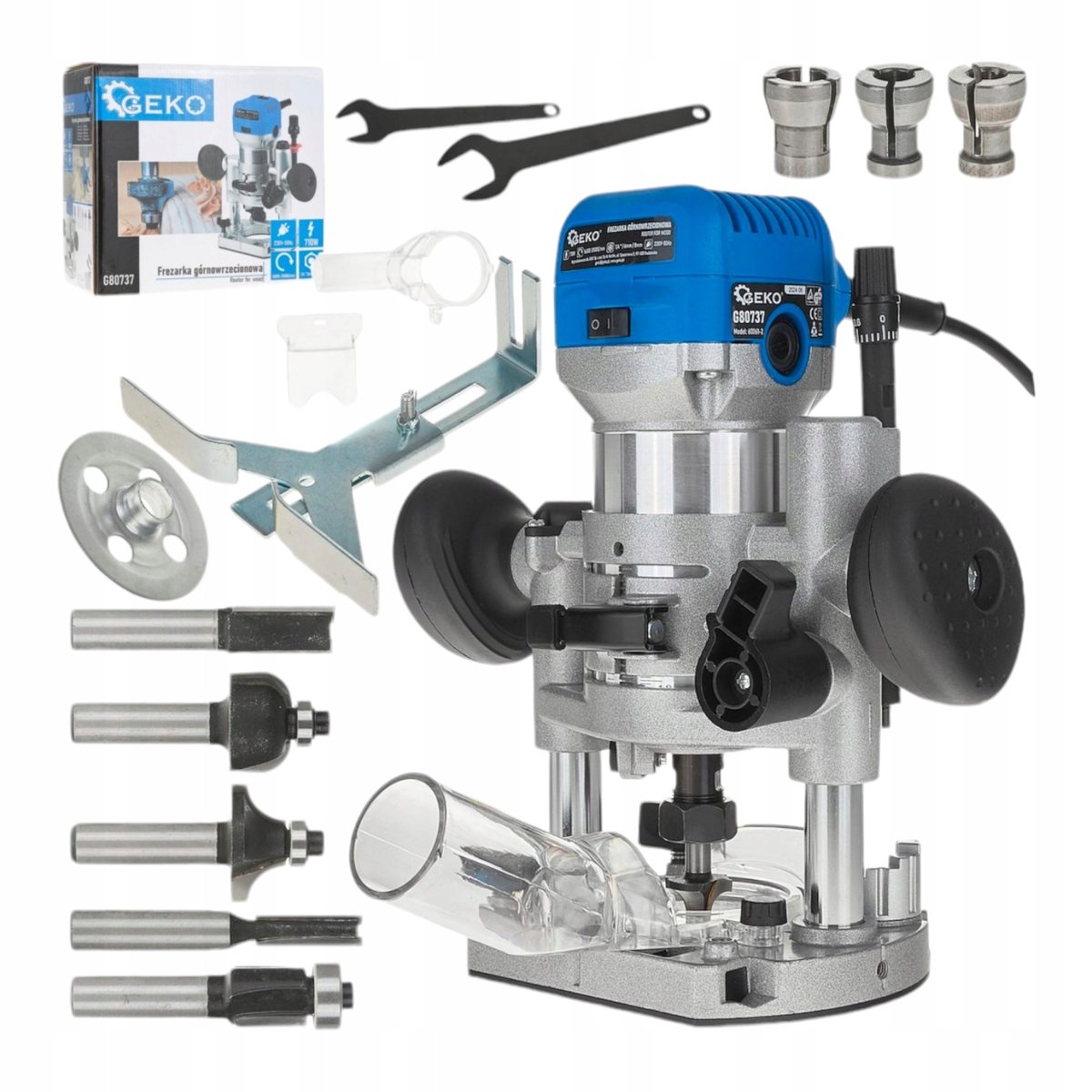 Frezarka Górnowrzecionowa 710W Z Regulacją Obrotów I Podstawą G80737 ...