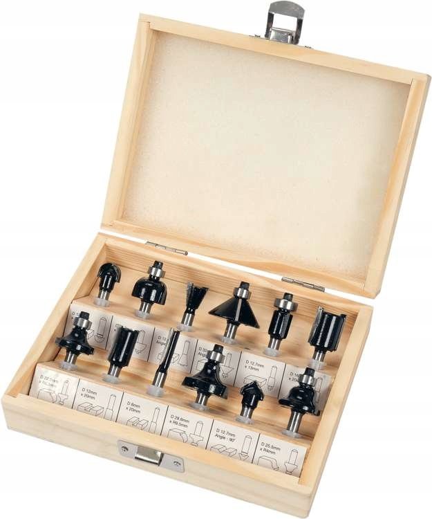Frezy Do Drewna Widiowe 6 - 32Mm Zestaw 12 Sztuk - VOREL | Sklep EMPIK.COM