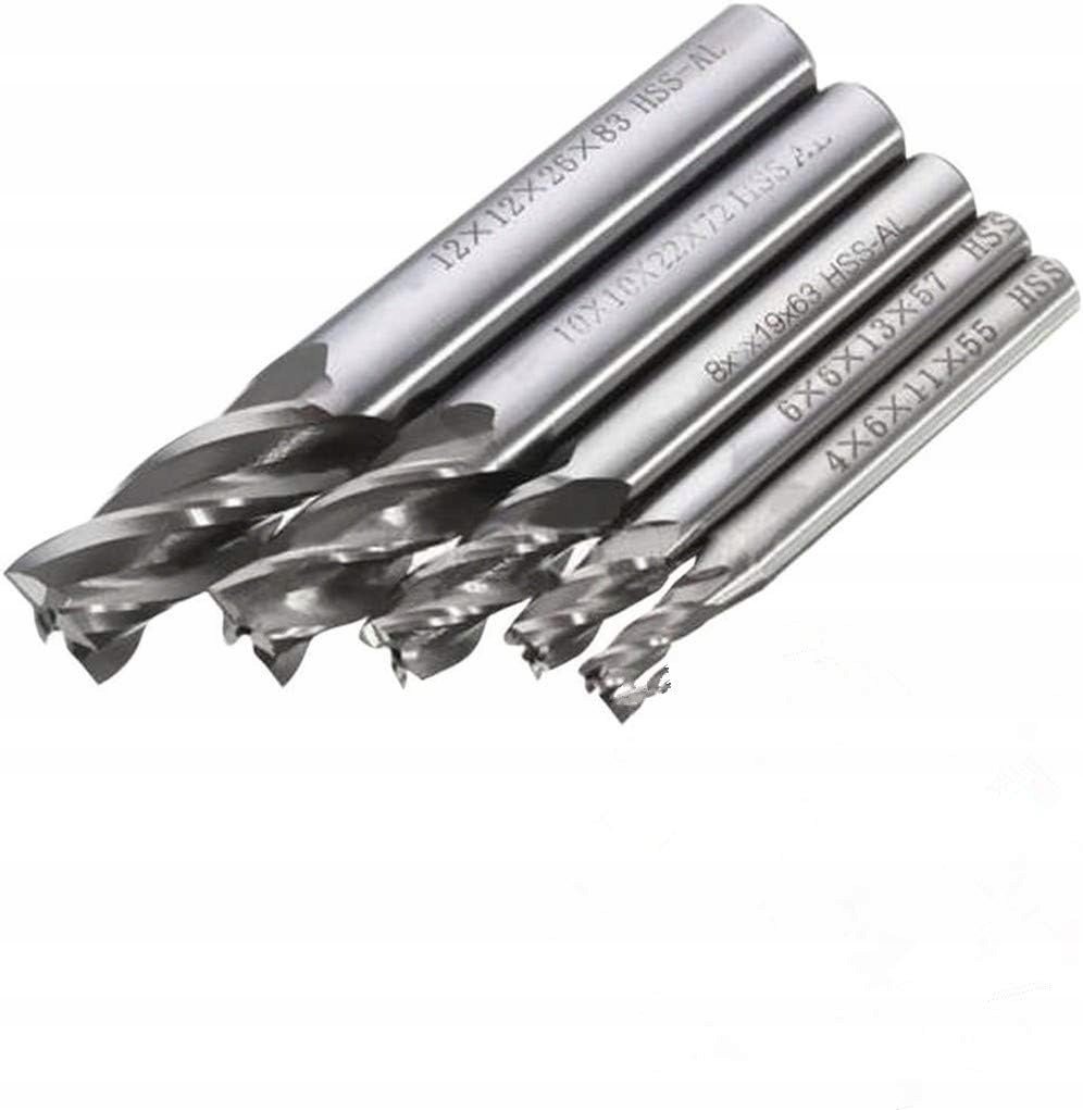 Frezy trzpieniowe do metalu drewna HSS CNC 4 6 8 10 12 mm 5szt - CE ...