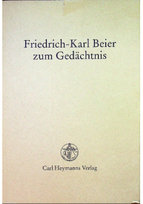 Friedrich karl beier zum gedachtnis - Opracowanie zbiorowe | Książka w ...