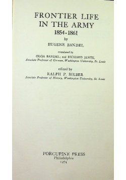 Frontier Life in the Army 1854 - 1861 - | Książka w Empik