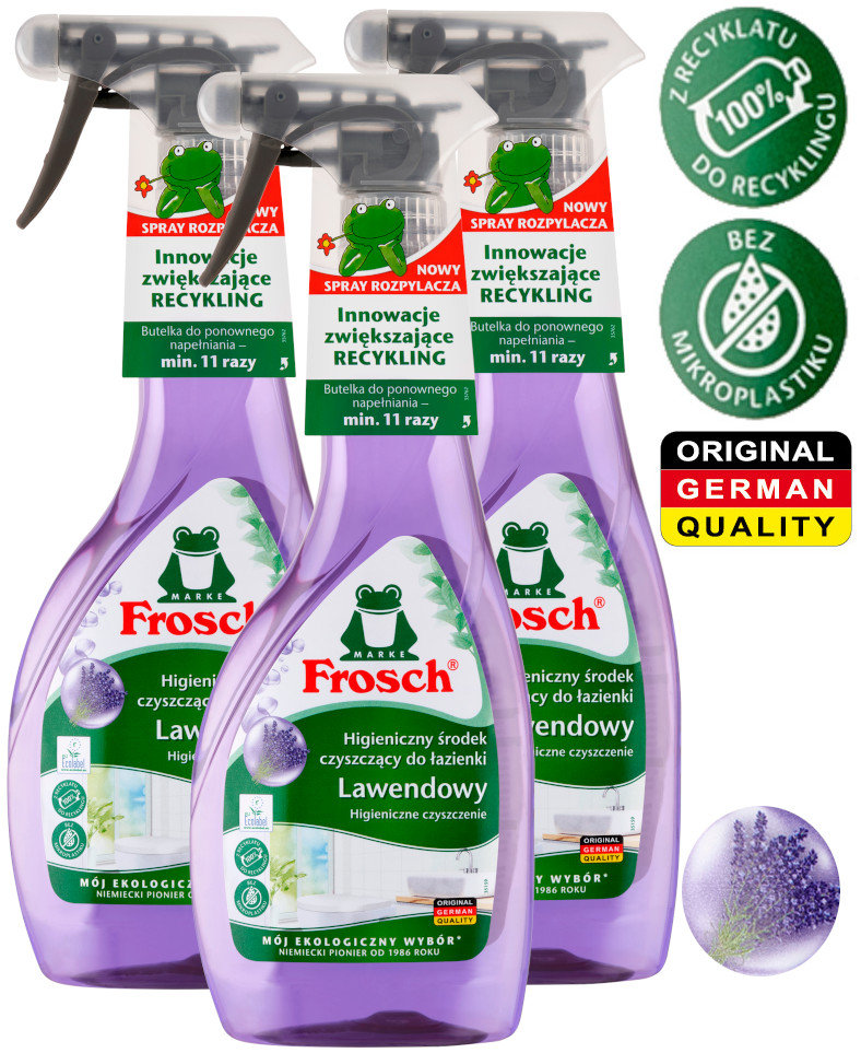 Frosch Płyn do Czyszczenia Łazienki Prysznica Lawendowy Kamień Brud 1,5L DE - Frosch | Sklep ...