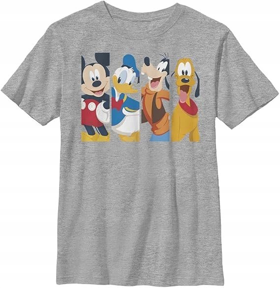 FRUIT OF THE LOOM SZARY T SHIRT Z NADRUKIEM POSTACI Z DISNEYA 104 J5C ...