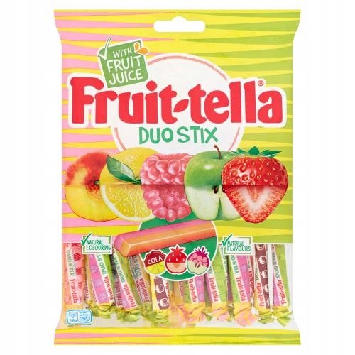 Fruit-tella DUO GUMA ROZPUSZCZALNA Z SOKU OWOCOWEGO NATURALNA 180 gr - Fruittella | Sklep EMPIK.COM