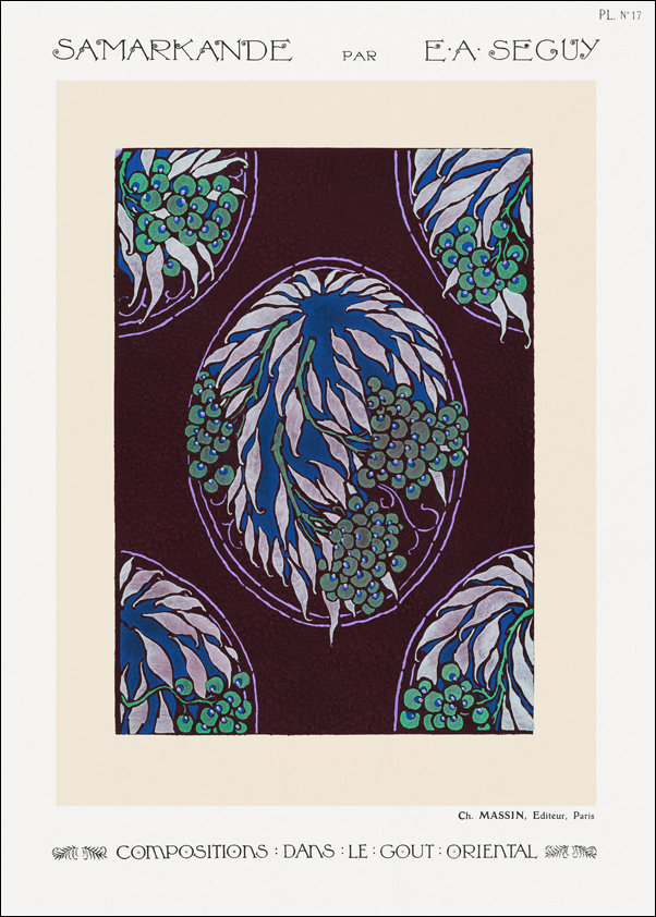 Fruit tree pattern Art Nouveau, E. A. Séguy - plak - Inna marka | Sklep ...