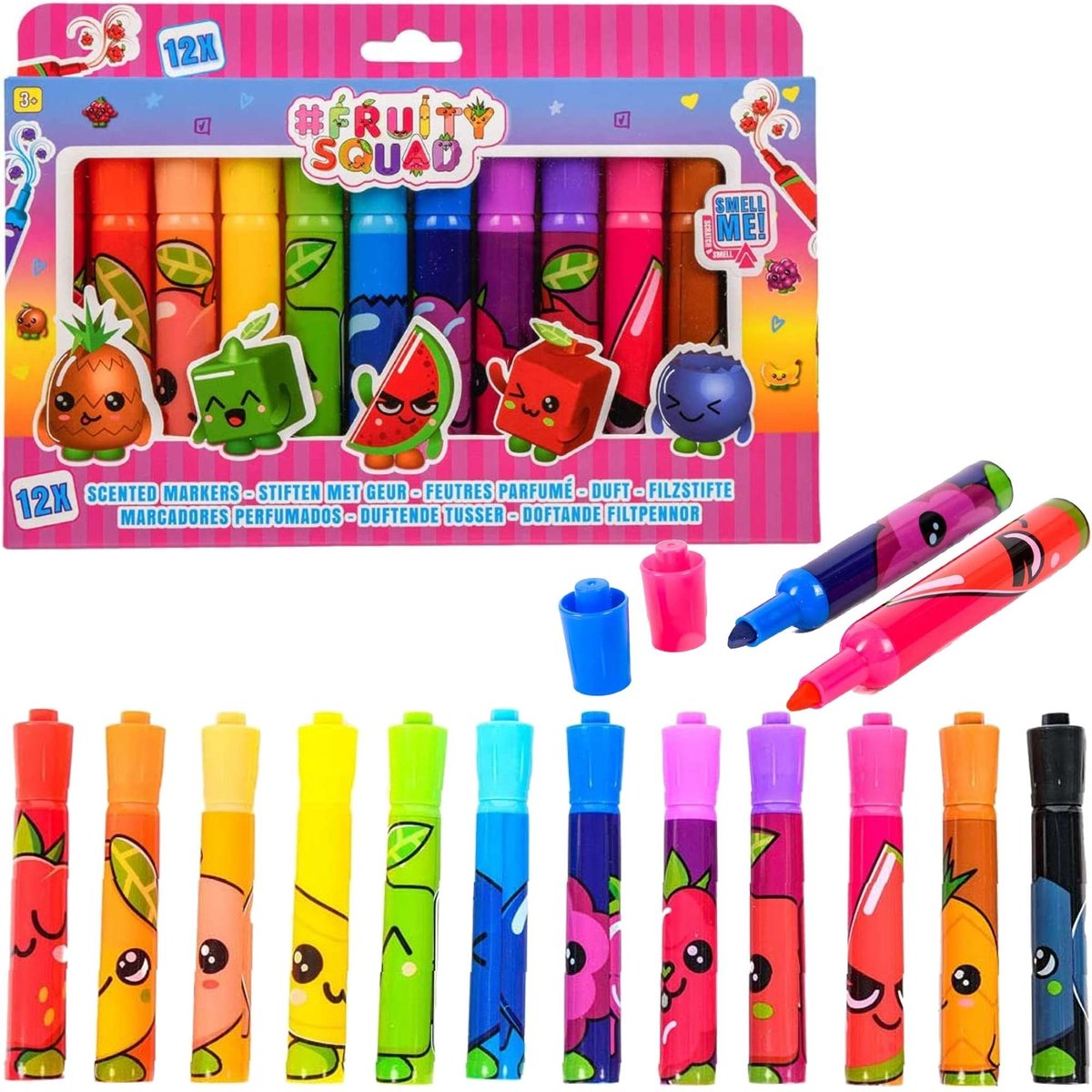Fruity Squad Pachnące pisaki 12 kolorów - FRUITYSQUAD | Sklep EMPIK.COM