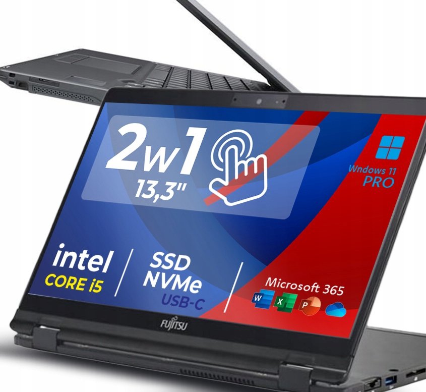Fujitsu | i5 -10Gen | 2in1 |8 x 4,4GHz | LTE | 16GB | 512GB | Touch ...