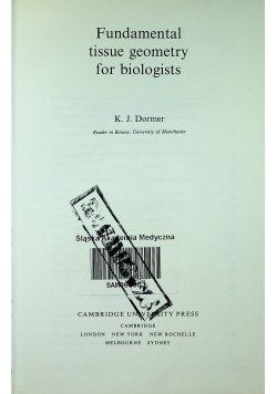 Fundamental tissue geometry for biologists - Cambridge University Press | Książka w Empik