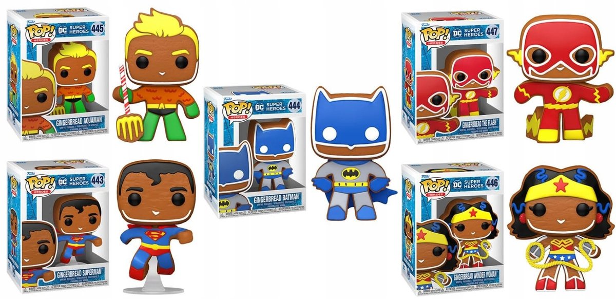 Funko Gingerbread Super Heroes Batman and Friends Zestaw 5 szt. Pop ...