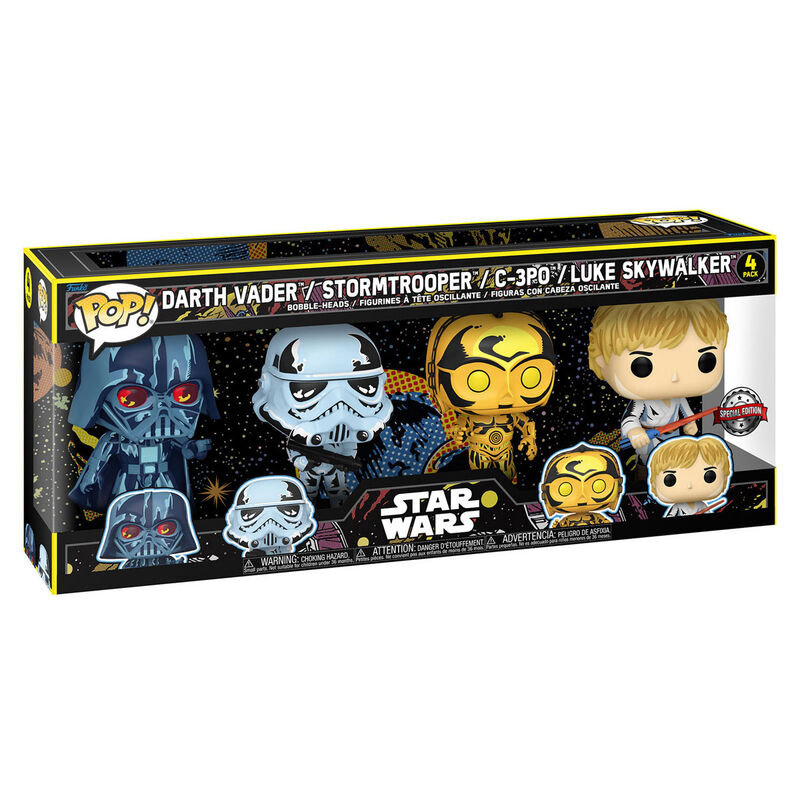 Funko Pop! 4 Figurki Star Wars - Ekskluzywna Edycja Winylowa - Funko ...