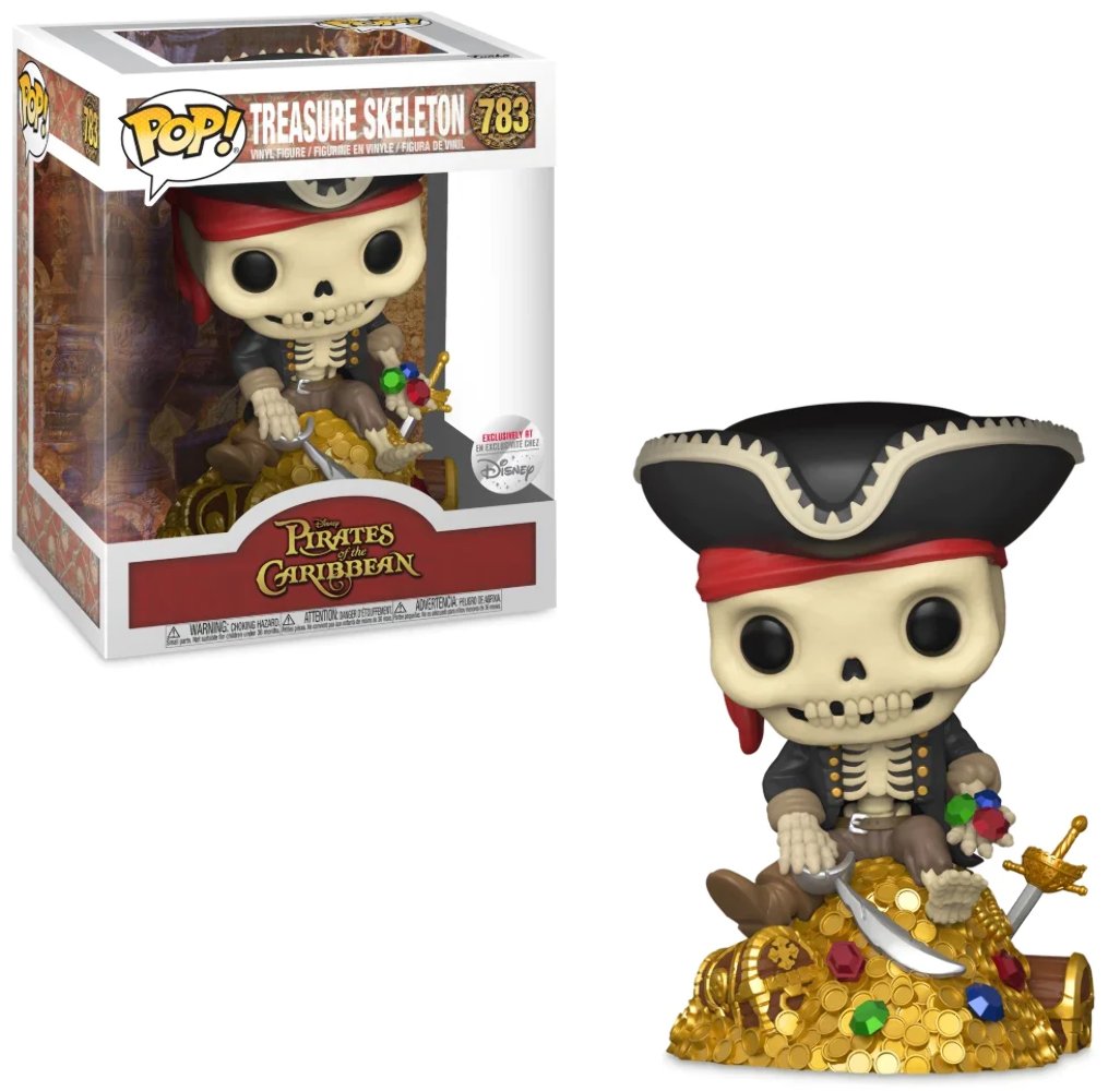 funko pop! disney pirates of the caribbean skeleton on treasure chest ...