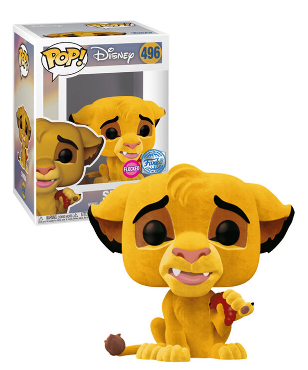 Funko POP Disney the Lion King 496 Simba flocked Special Edition ...