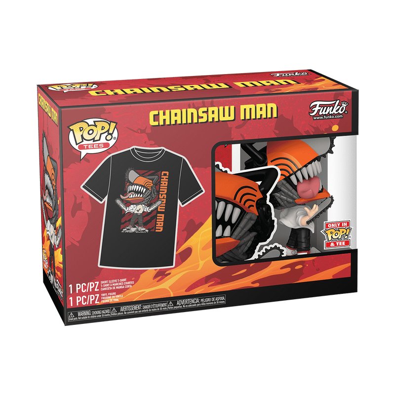 Funko POP!, figurka kolekcjonerska&TEE: CSM- Chainsaw Man Leaping- M ...