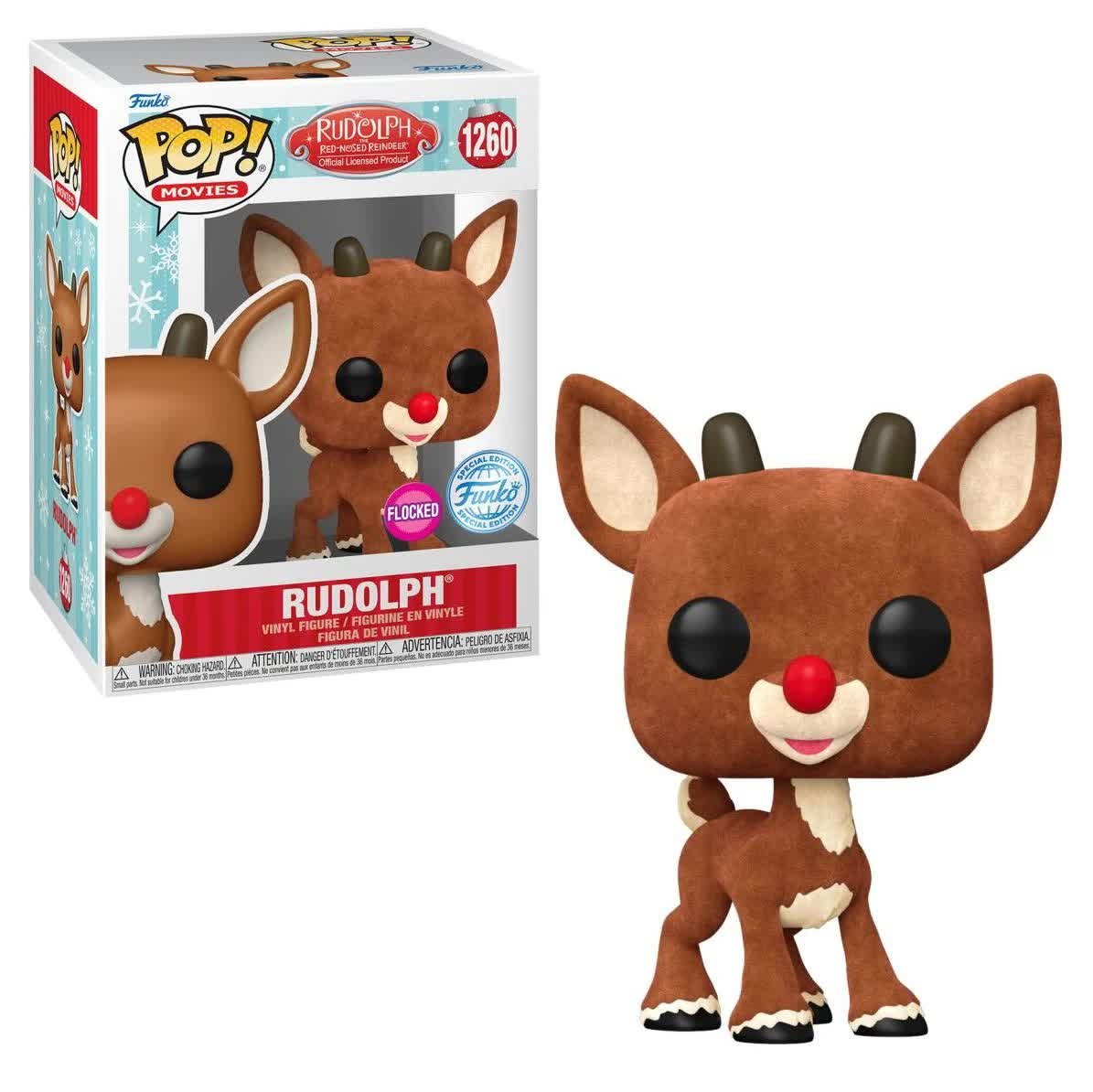 Funko POP Rudolph The Red-Nosed Reindeer 1260 Rudolph flocked Special ...