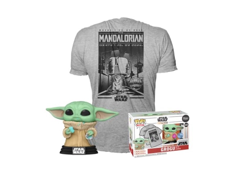 Funko Pop! & Tee: Mando - Grogu Z Ciasteczkiem, T-Shirt, Rozmiar L ...