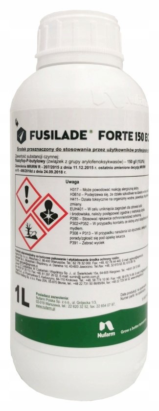 Fusilade Forte 150 EC 1 l ŚRODEK przeciwko chwastom jednoliściennych ...