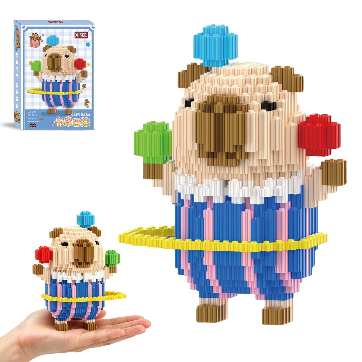FuYelng Capybara Building Blocks z instrukcją, Mini Bloki Capybara Cute ...