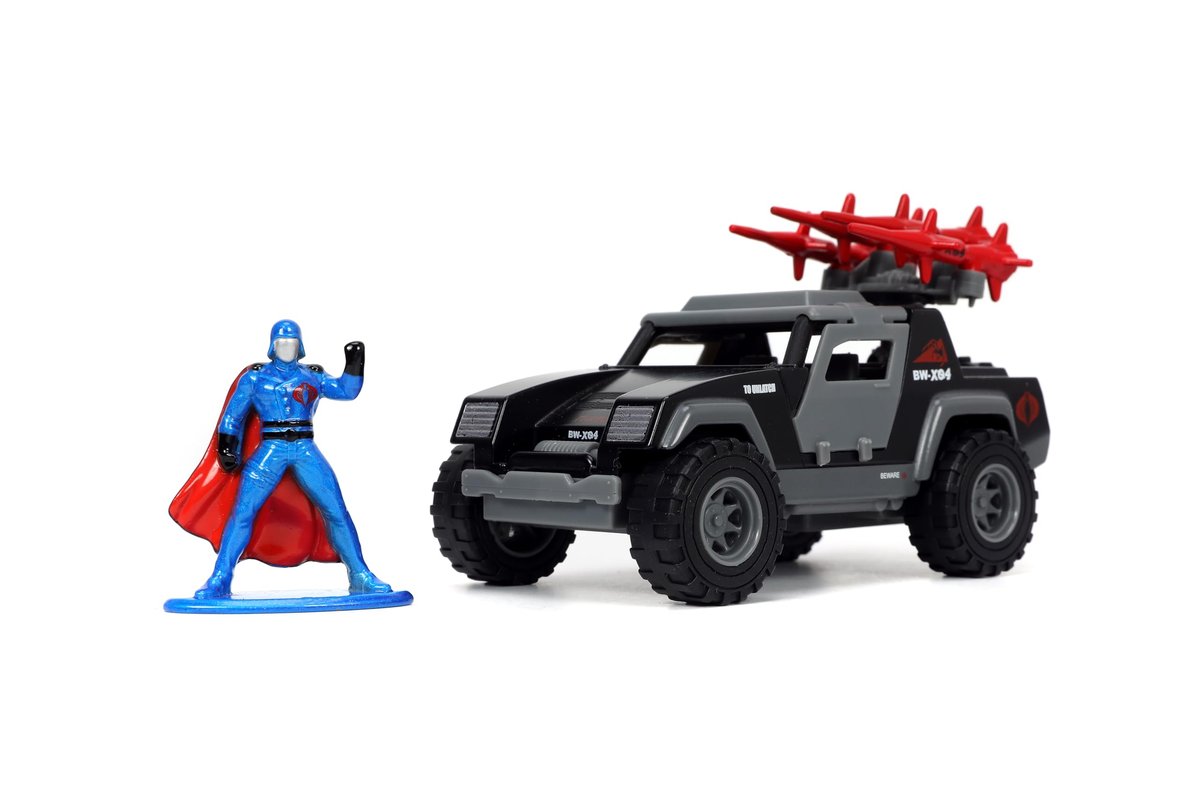 G.I. Joe 1:32 Stinger Die-cast Car with 1.65" Cobra Commander Figure ...