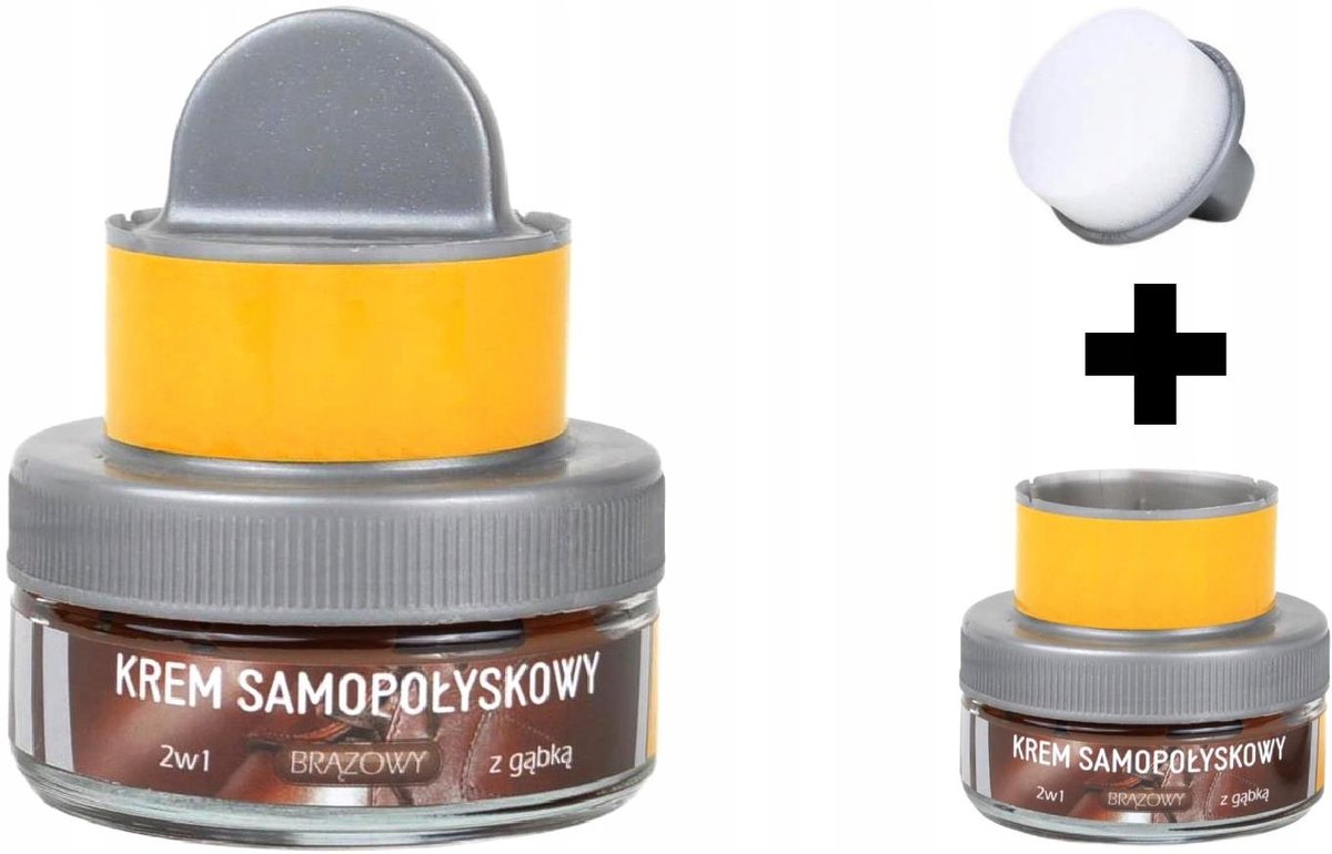 G10-33 Brązowa PASTA do butów ze SKÓRY LICOWEJ Krem SAMOPOŁYSKOWY Wosk ...
