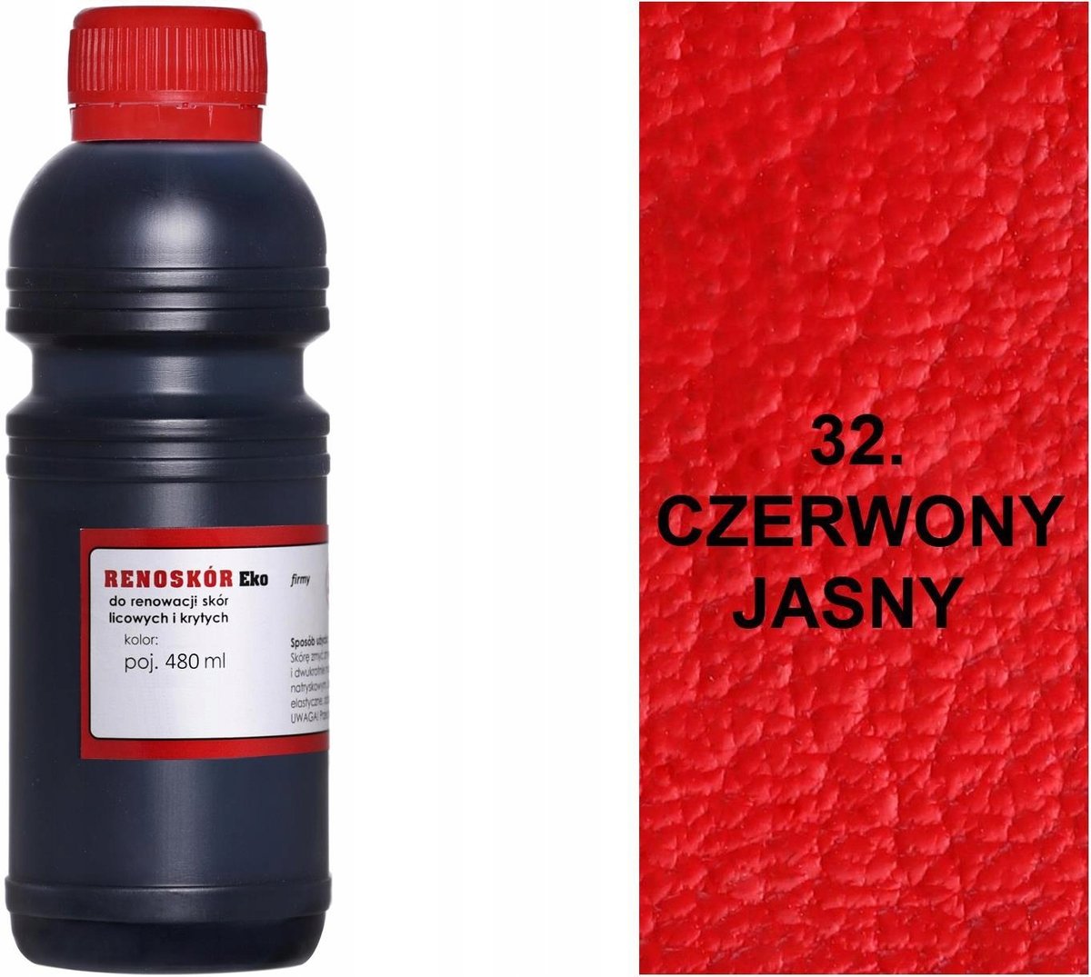 G12-85 CZERWONY JASNY 32 RENOSKÓR FARBA DO SKÓRY RENOWATOR KOLORU ...