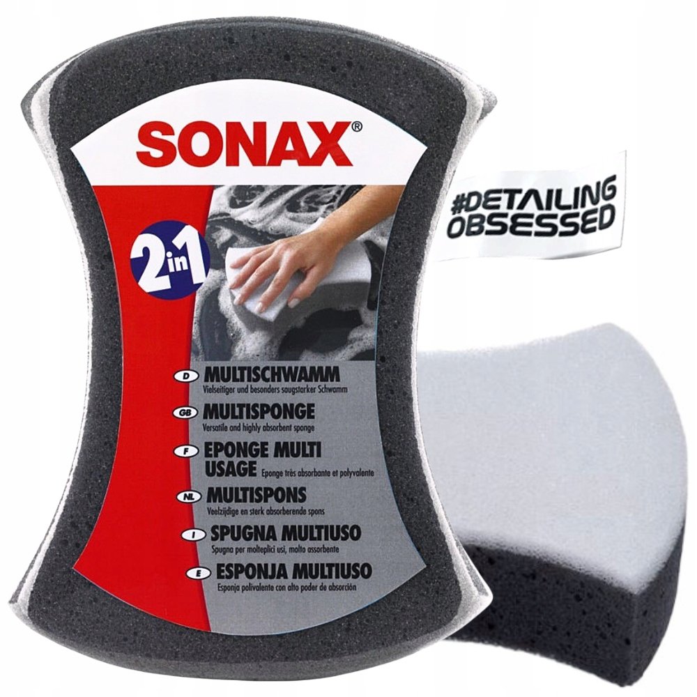 GĄBKA DO MYCIA AUTA Sonax 2w1 posiada zróżnicowaną strukturę - Inna ...