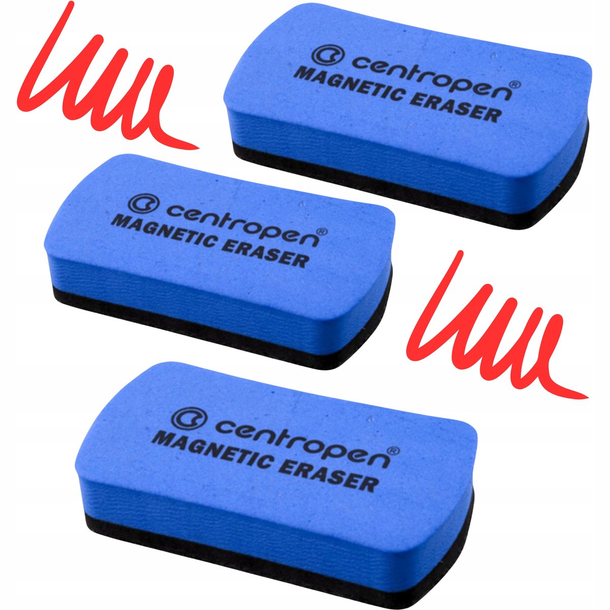 Gąbka do tablic GĄBKI ścierak magnetyczny do tablic suchościeralnych 3 ...