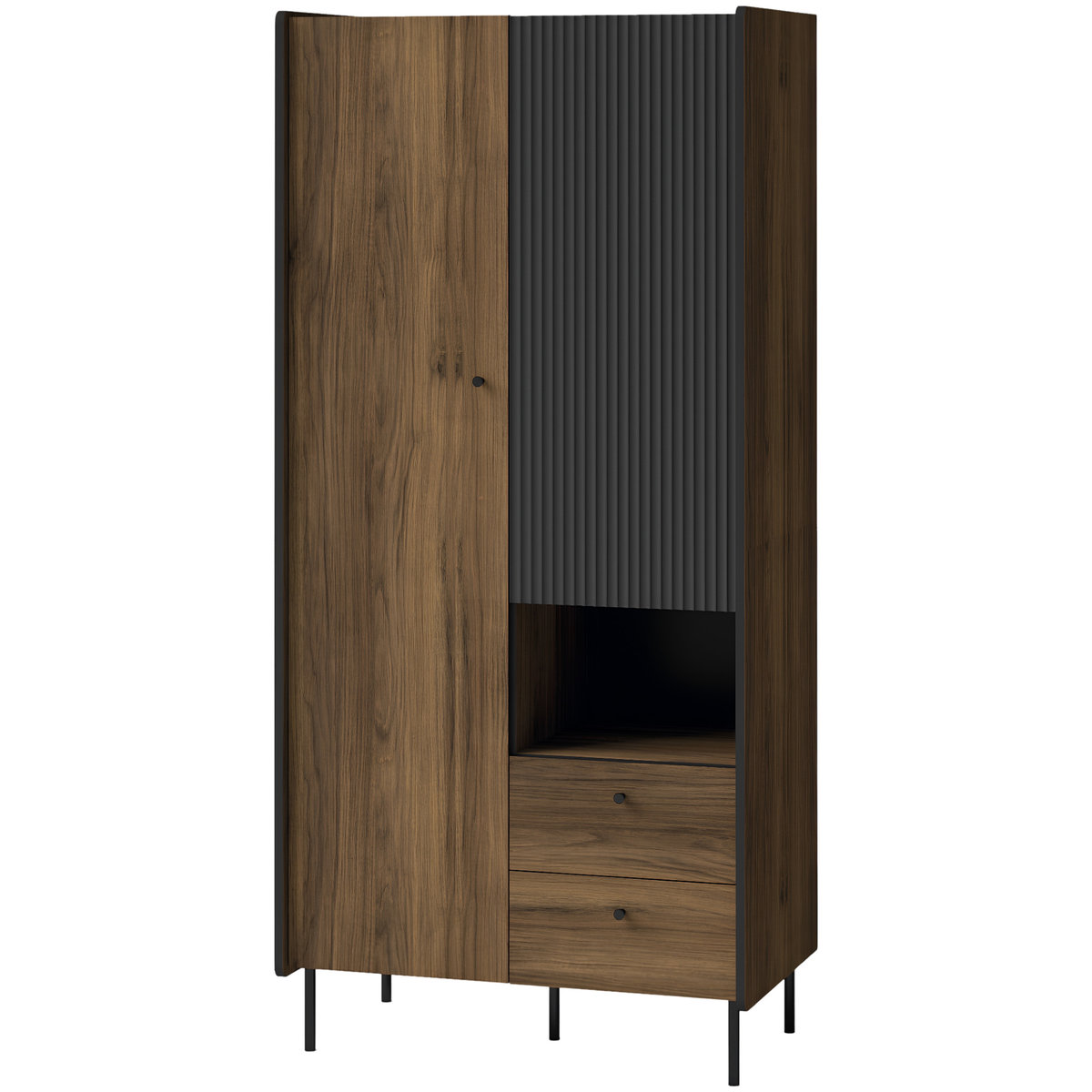 GABLOTA Prestigo 2D2S1P Orzech/Czarny Mat - G+K MEBLE | Sklep EMPIK.COM