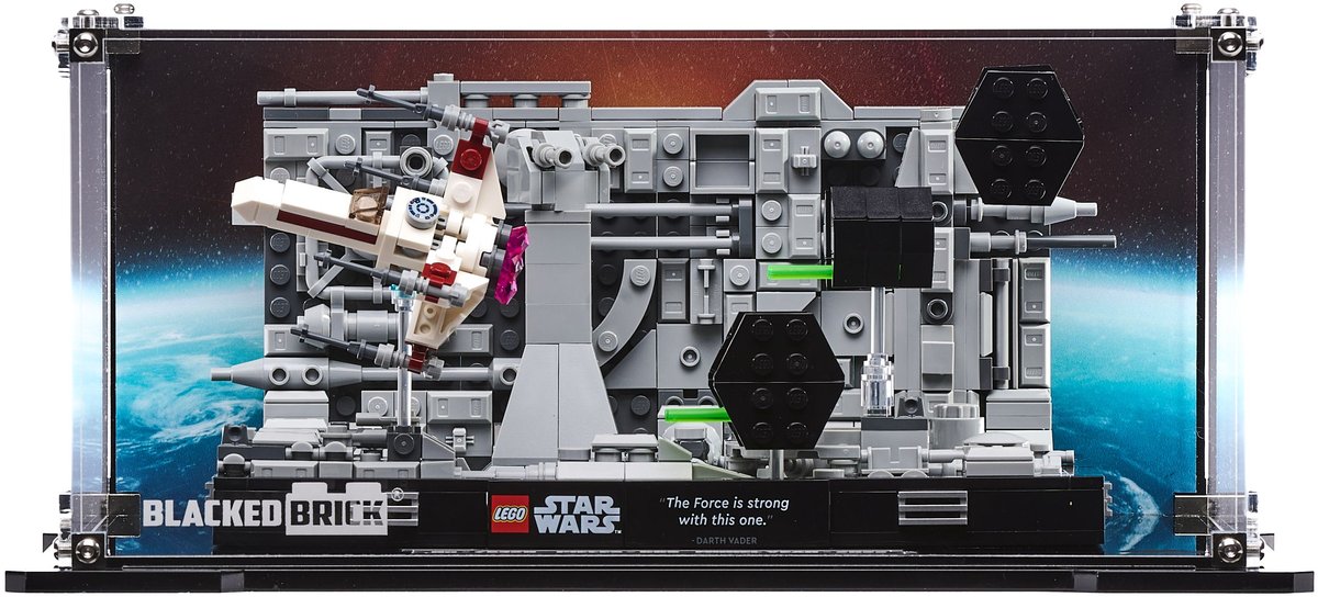 Gablota z tłem Blacked Brick® do LEGO® Star Wars 75329 Diorama Szturm ...