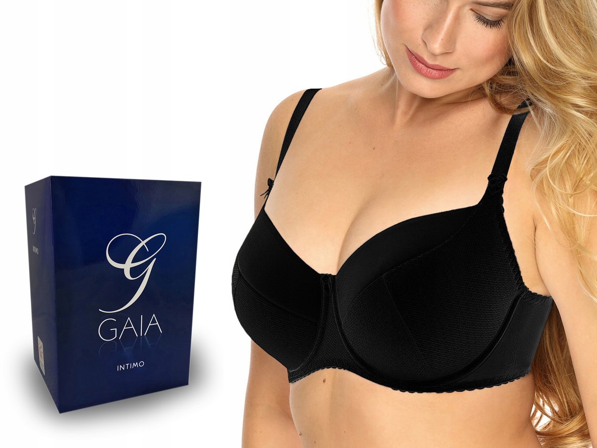 Gaia Kate 281, Biustonosz Full Cup, Czarny, 75H - GAIA | Moda Sklep EMPIK.COM
