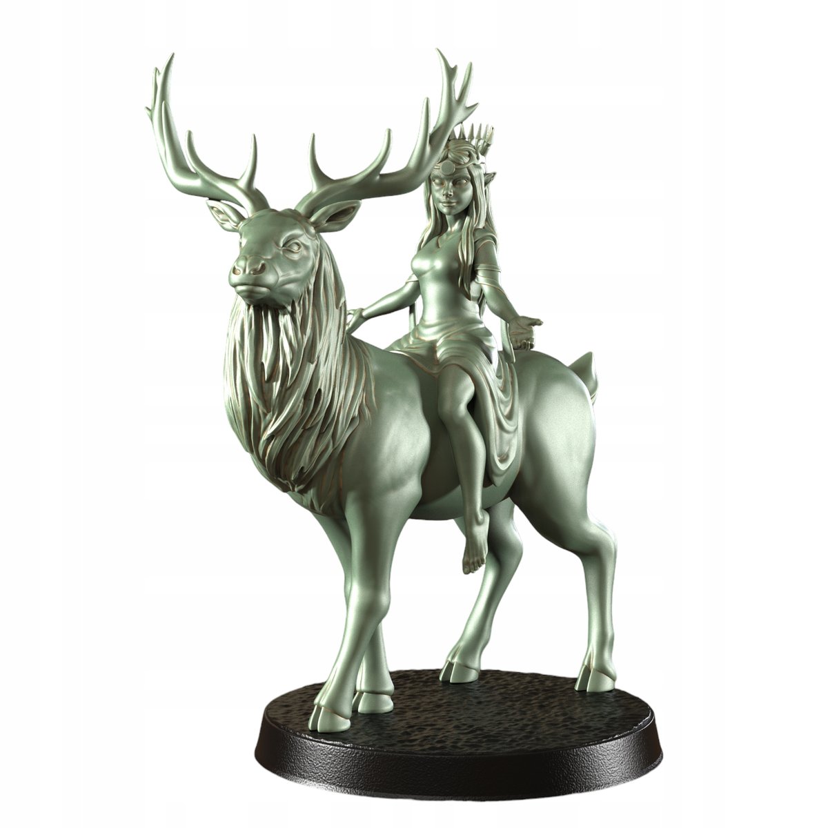 Gala - Kobieta Elf Jeździec Figurka 12k + Podstawa do DND D&D druk 3D ...