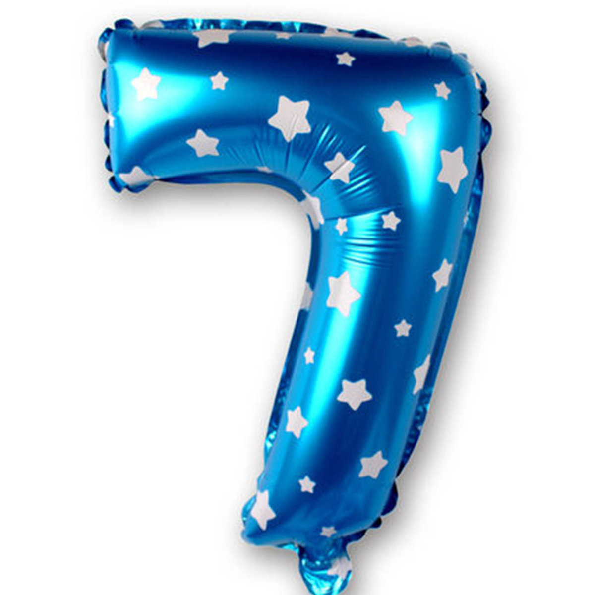 Galaxy, Balon foliowy, Cyfra 7 Niebieski w gwiazdki, 80 cm - Galaxy ...