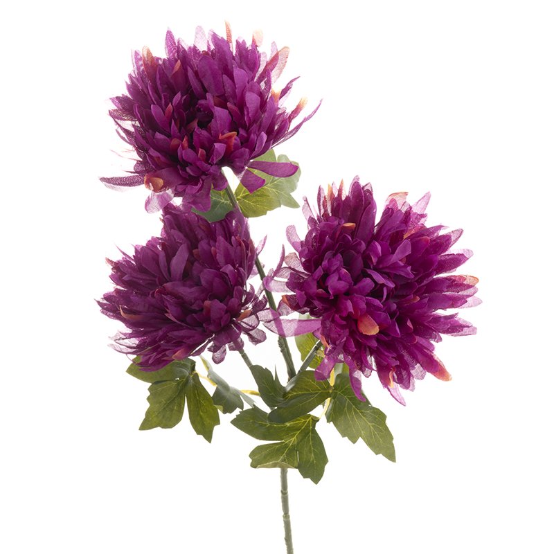 Gałązka chryzantemy 3 główki 56cm O630-002 DFCH sztuczna chryzantema ...