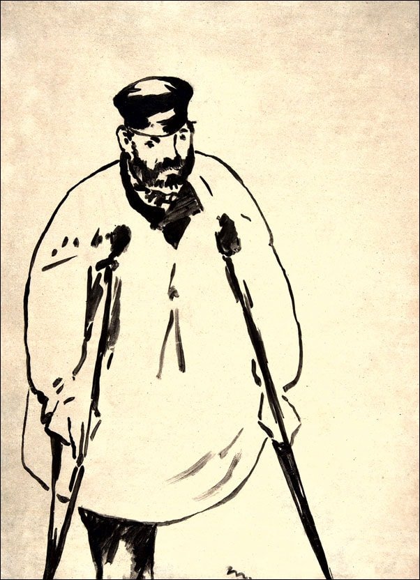 Galeria Plakatu, A Man On Crutches, Edouard Manet, 42x59,4 cm - Galeria ...