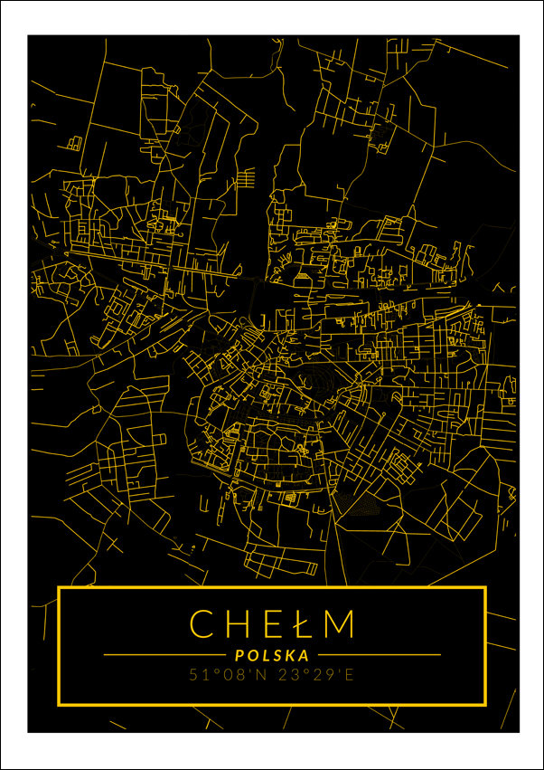 Galeria Plakatu, Chełm mapa złota, 59,4x84,1 cm - Galeria Plakatu ...