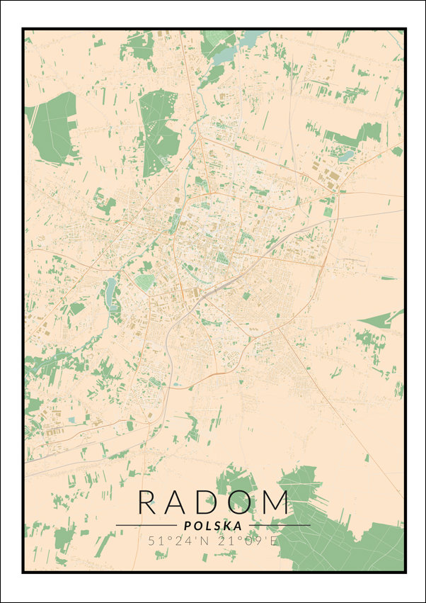 Galeria Plakatu, Plakat, Radom mapa kolorowa, 29,7x42 cm - Galeria ...