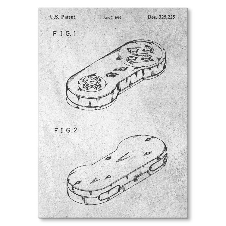 Gamepad Stone Metalowy Plakat Blacha dekoracyjna Tabliczka Szyld 42 x ...