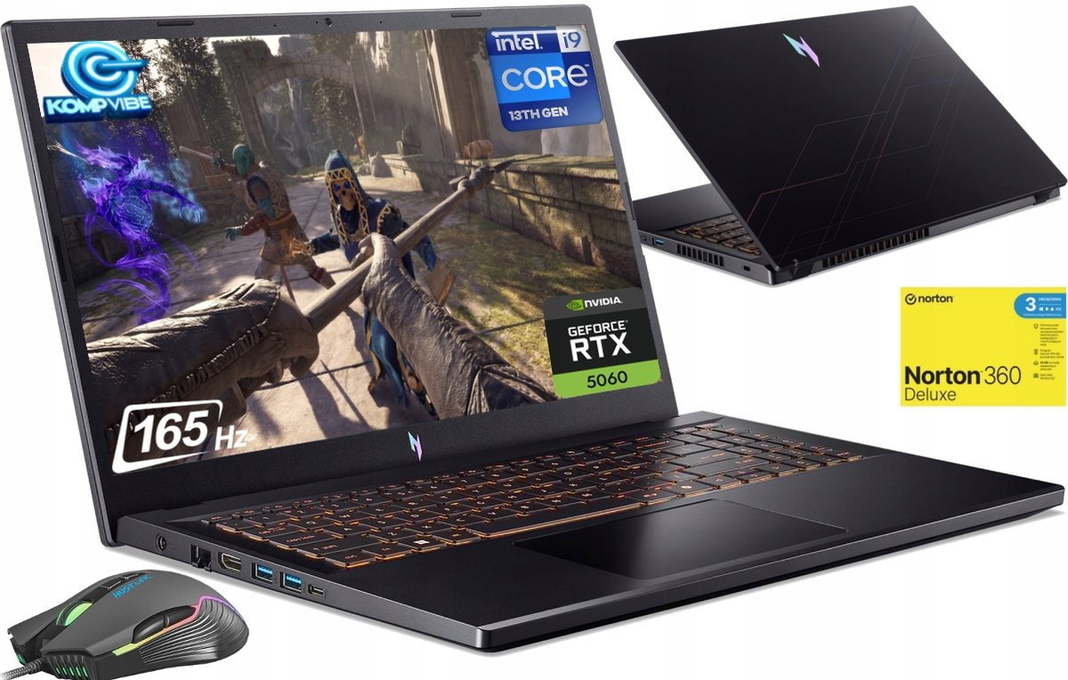 GAMER Acer Nitro V i9-13900H RTX5060 8GB 2TB 32GB IPS 165Hz WIN11 PRO ...
