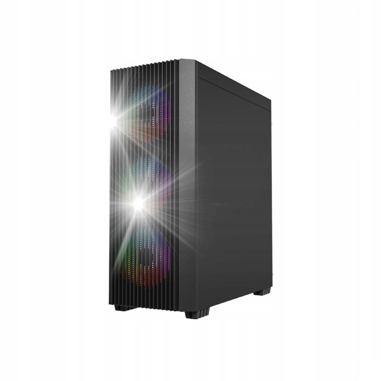 GAMINGOWA OBUDOWA KOMPUTEROWA MIDI TOWER WENTYLATORY ARGB OKNO ATX ...