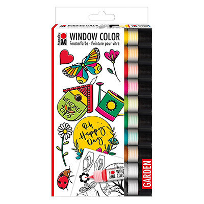 Garden, farby witrażowe Window Color Marabu 10 x 25 ml - Inna marka ...
