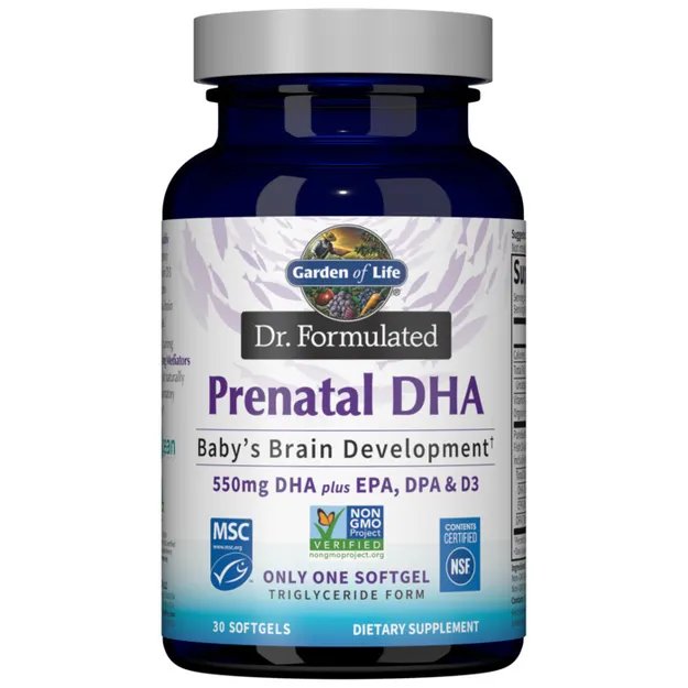Garden of Life, Dr. Formulated Prenatal DHA - Baby Brain Development ...