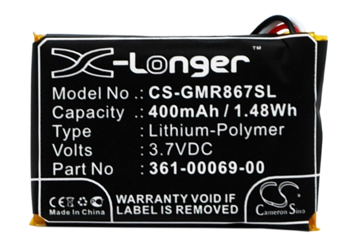 Garmin Barklimiter Deluxe / 361-00069-00 400mAh 1.48Wh Li-Polymer 3.7V ...