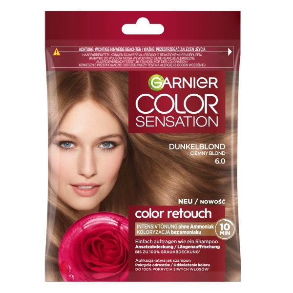 Garnier, Color Sensation Color Retouch, szampon koloryzujący, 6.0 ...