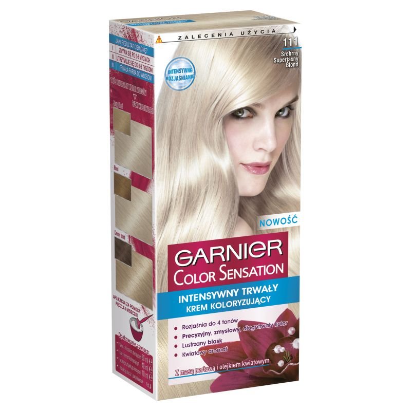 Garnier, Color Sensation, Krem koloryzujący, 111 Srebrny superjasny ...