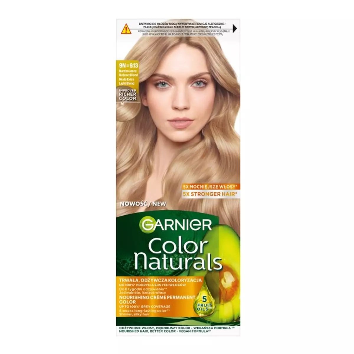 Garnier Farba 9.13 Bardzo Jasny Beżowy Blond Color Naturals Farba Do ...