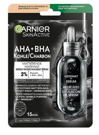 Garnier Skin Active Maska w płachcie z serum AHA+BHA, 28 g | Sklep ...