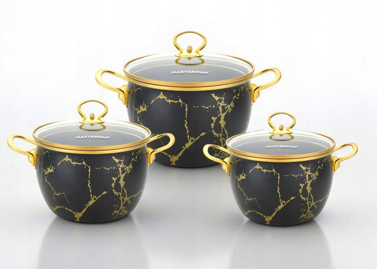 Garnki Emaliowane 6 el. Indukcja Gazowa - Wysoka Jakość MASTERPAN - MASTERPAN | Sklep EMPIK.COM