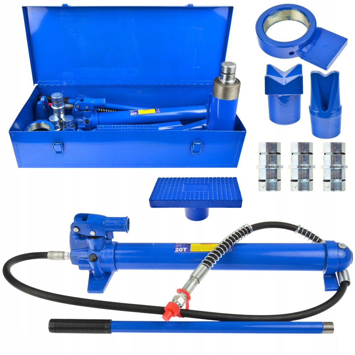 Geko Rozpierak Hydrauliczny 20T Metalowa Walizka Zestaw Blacharski ...